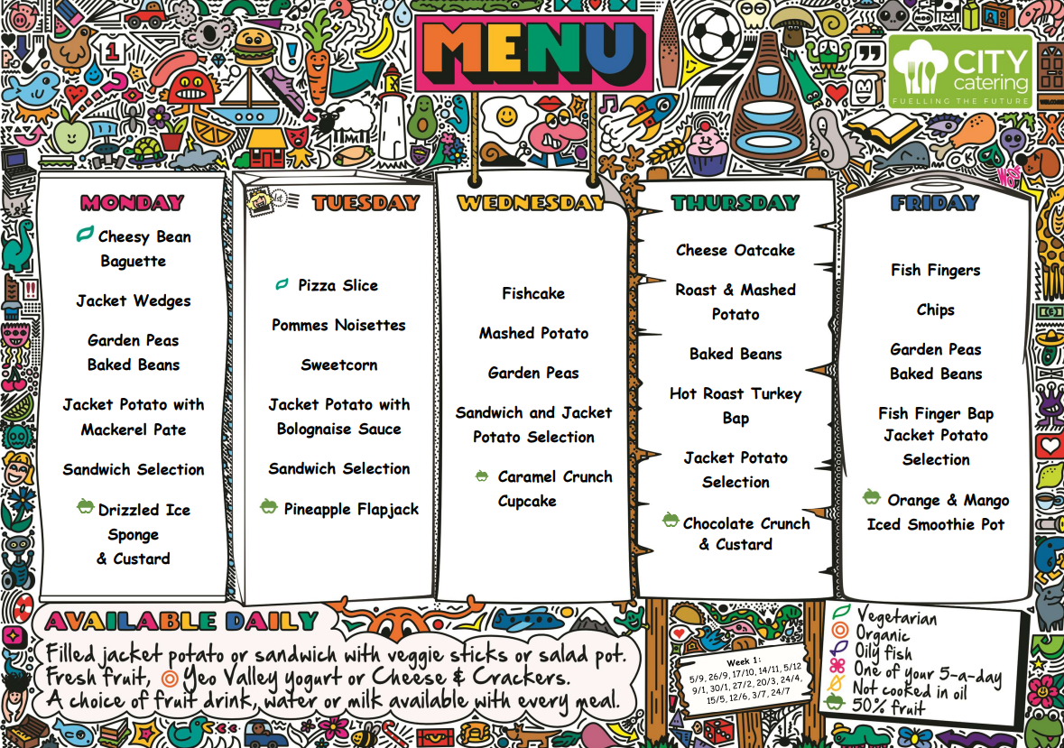 Lunch Menus | Alexandra Junior School