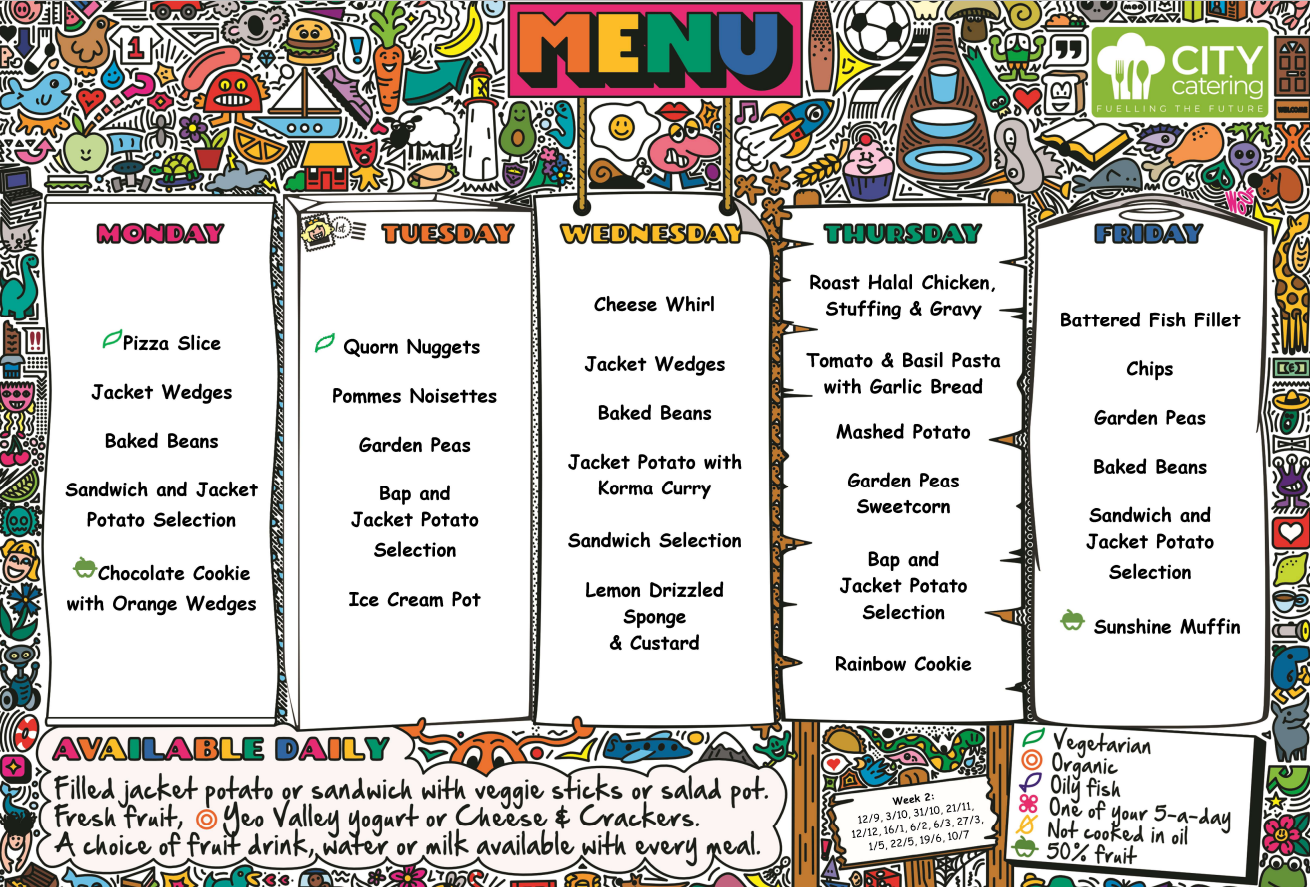 Lunch Menus | Alexandra Junior School